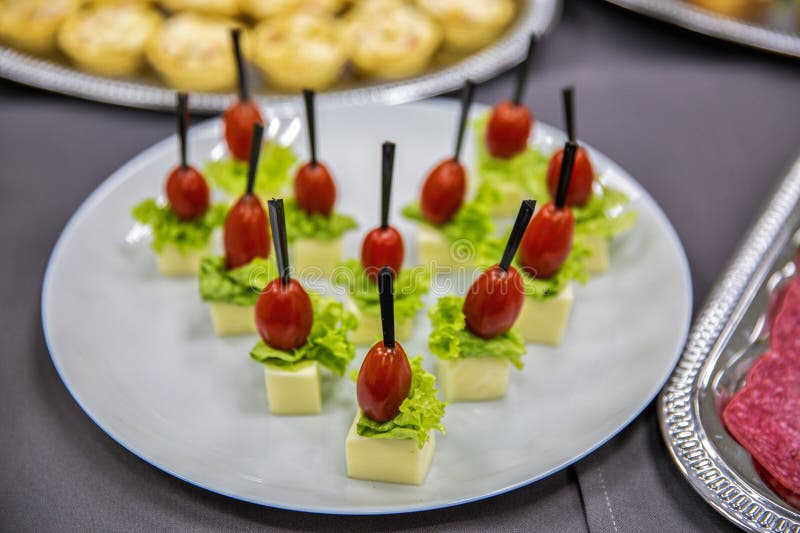Buffet in the Office Closeup Stock Image - Image of sandwich, gourmet ...