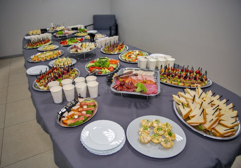 Buffet in the office stock image. Image of buffet, delicious - 376680289