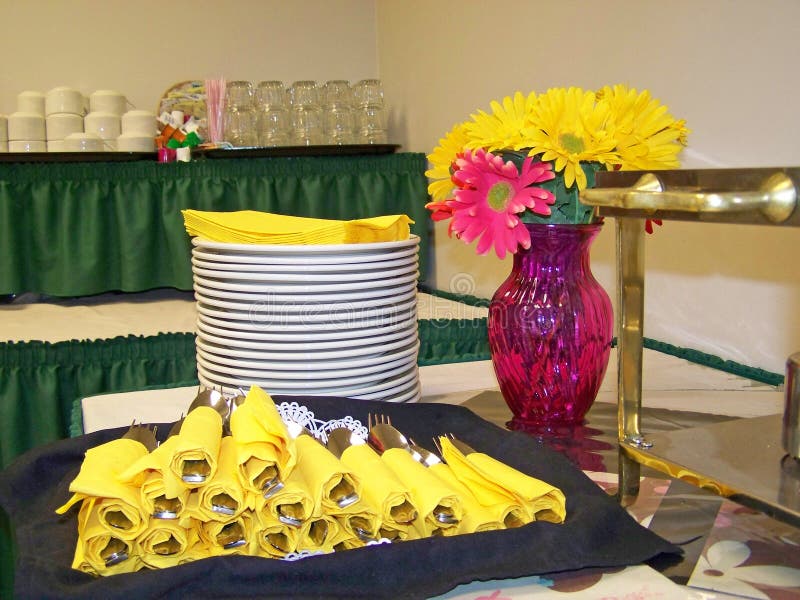 Buffet Preparation stock photo. Image of restaurant, spring - 9148792