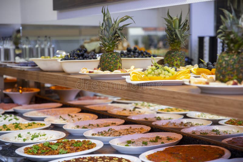 Buffet Restaurant Menu on Wooden Table Stock Image - Image of aasect ...