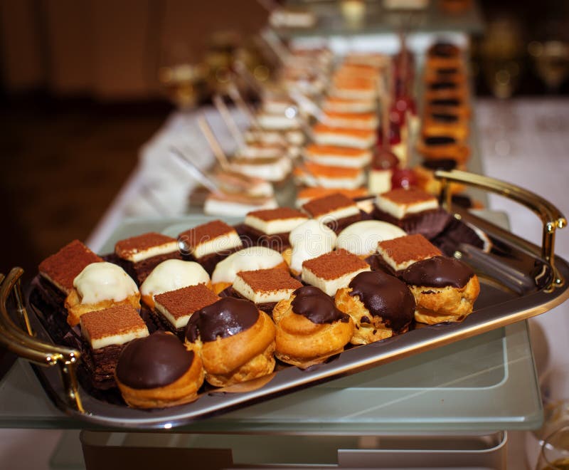 Buffet table with dessert stock image. Image of dish - 65874833