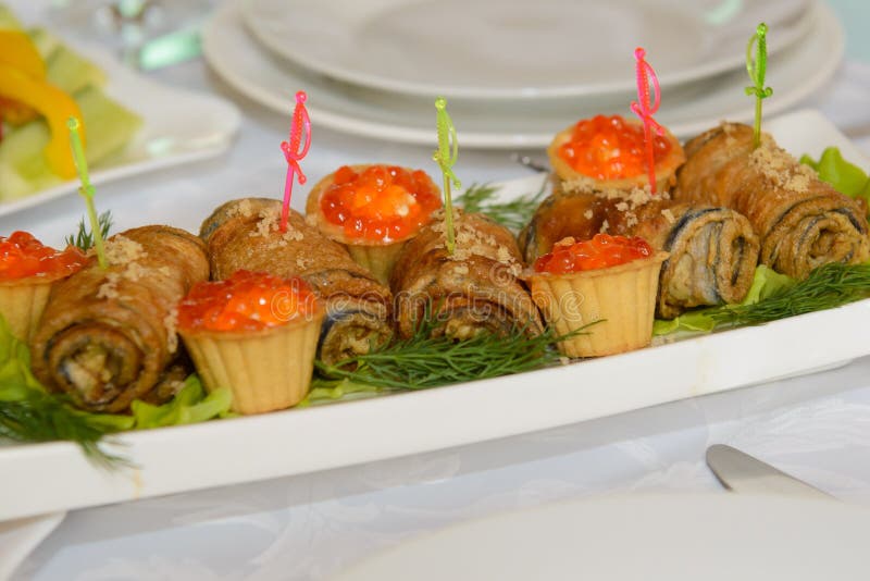 Buffet table with food stock image. Image of fresh, banquet - 143083797
