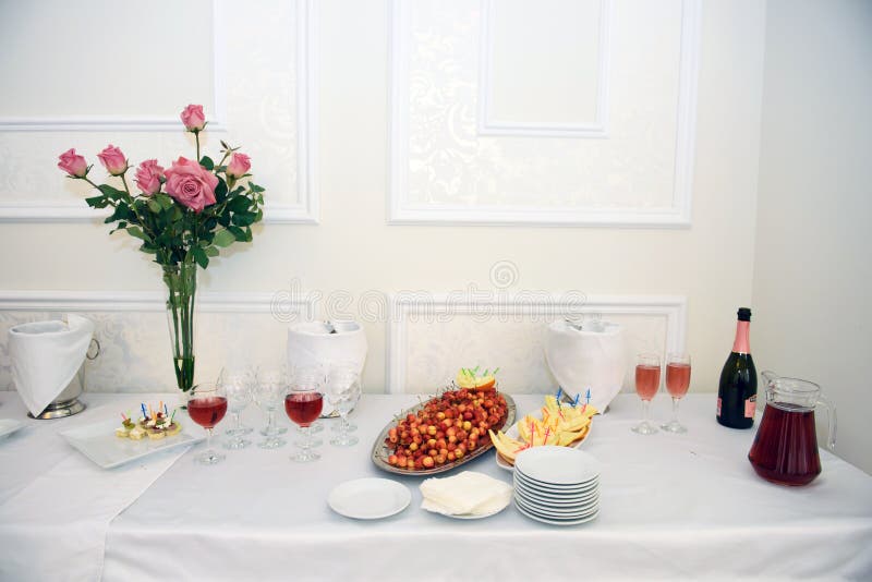 Buffet table with food stock photo. Image of dinner - 143083964