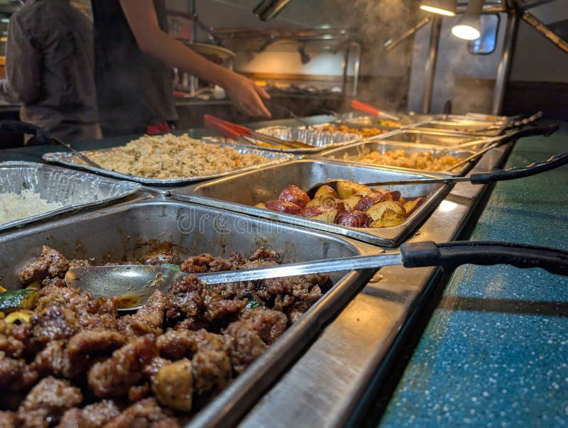 A Buffet Table of Meat Dishes Stock Image - Image of meat, buffet ...