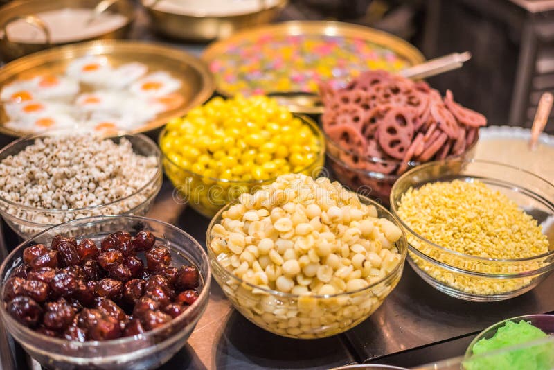 Buffet Table in Restaurant stock photo. Image of menu - 151448680
