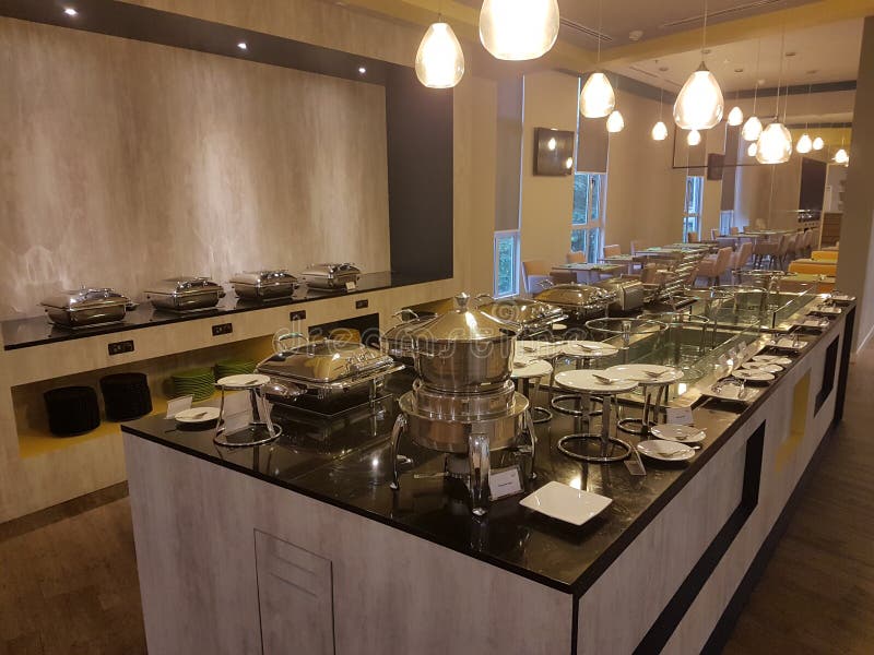 Buffet table set up editorial image. Image of dining - 85847495