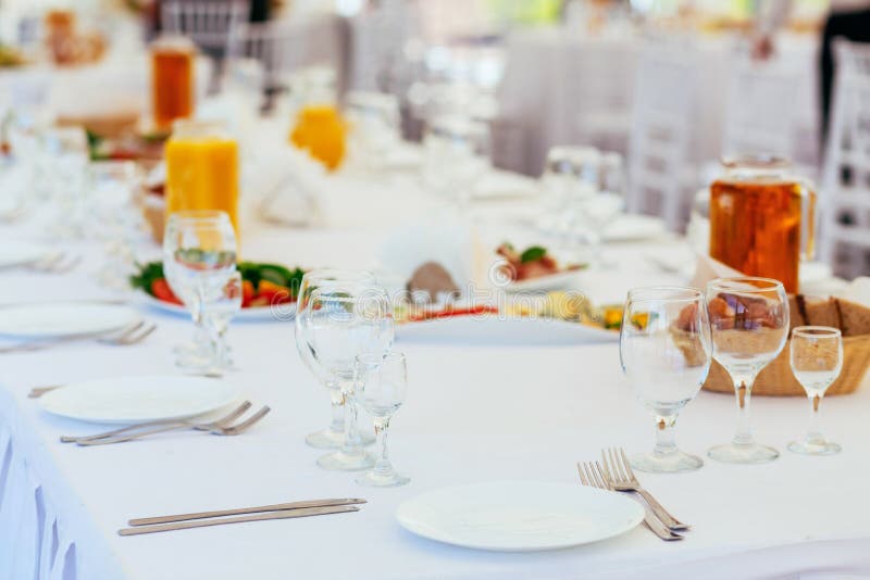 Buffet Table Setting stock image. Image of industry, glass - 72998655