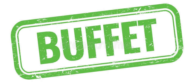 BUFFET Text on Green Grungy Vintage Stamp Stock Illustration ...