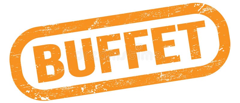 BUFFET, Text on Orange Rectangle Stamp Sign Stock Illustration ...