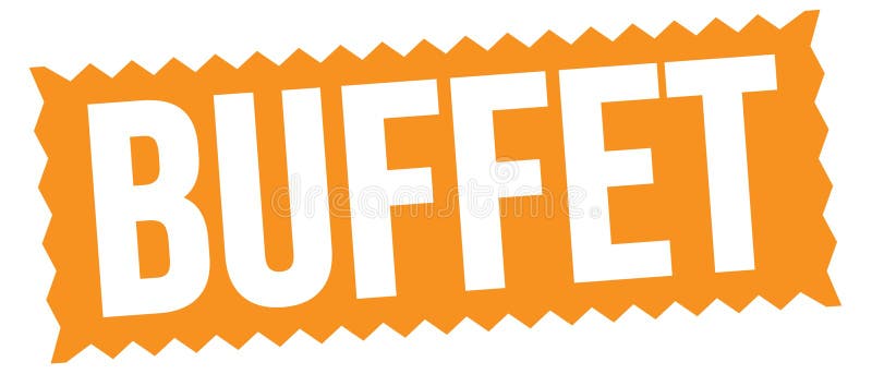 BUFFET Text Written on Orange Stamp Sign Stock Illustration ...