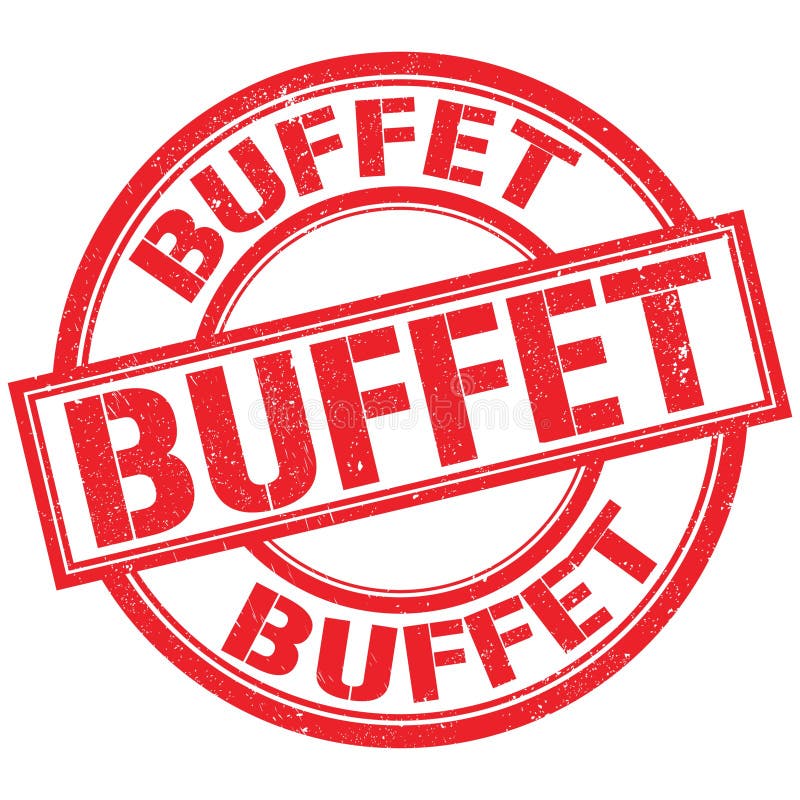BUFFET Text Written on Red Stamp Sign Stock Illustration - Illustration ...