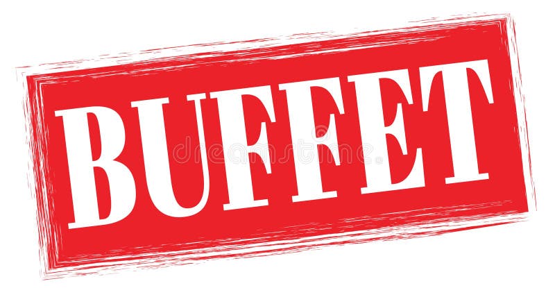 BUFFET Text Written on Red Stamp Sign Stock Illustration - Illustration ...
