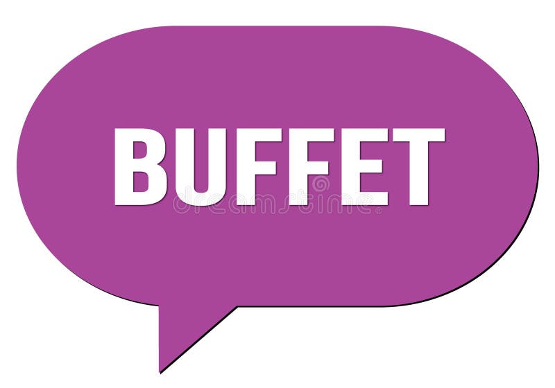 BUFFET Text Written in a Violet Speech Bubble Stock Illustration ...