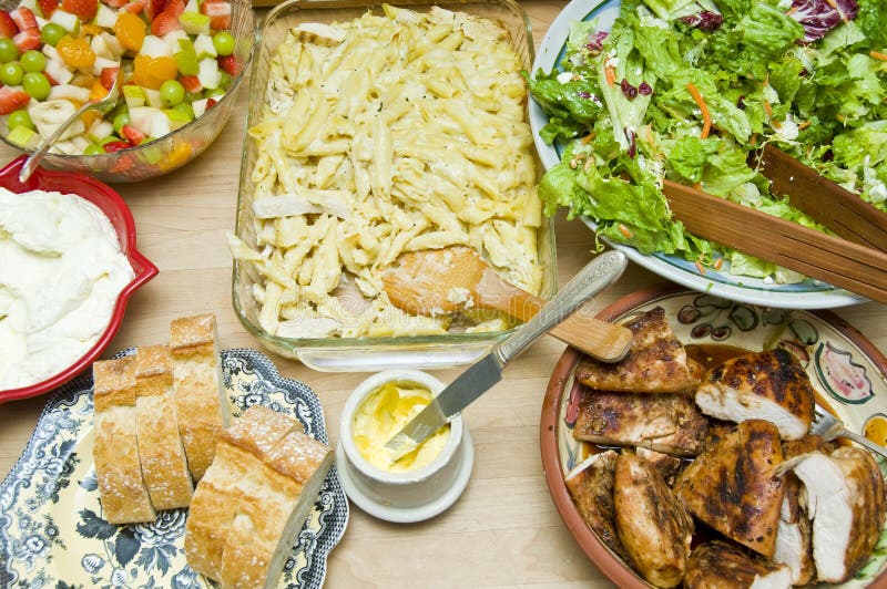 Buffet of tons of food stock photo. Image of bread, sauce - 12665806