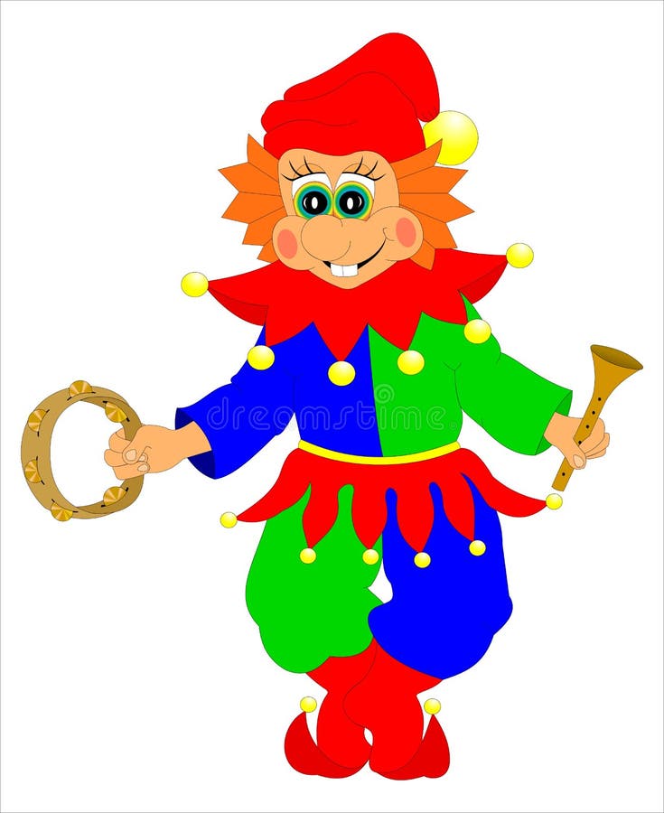 Buffoon stock vector. Illustration of funny, vector, harlequin - 82298041