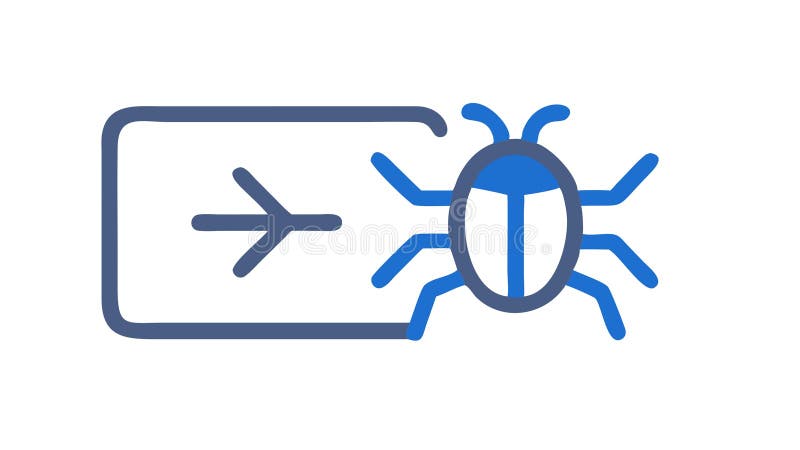 Bug Alert Icon, Software Error Insect Symbol, Vector Design Generative ...