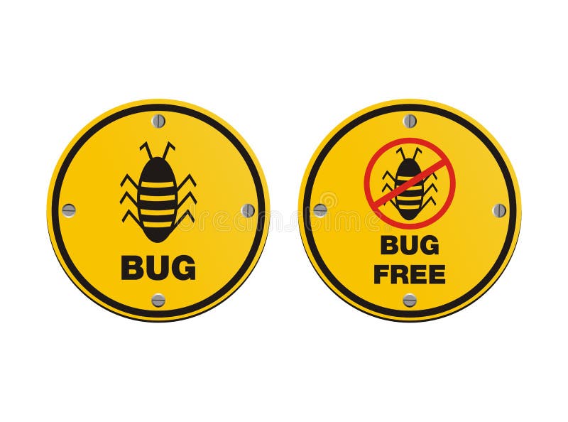 Bug alert sign stock illustration. Illustration of danger - 31612327