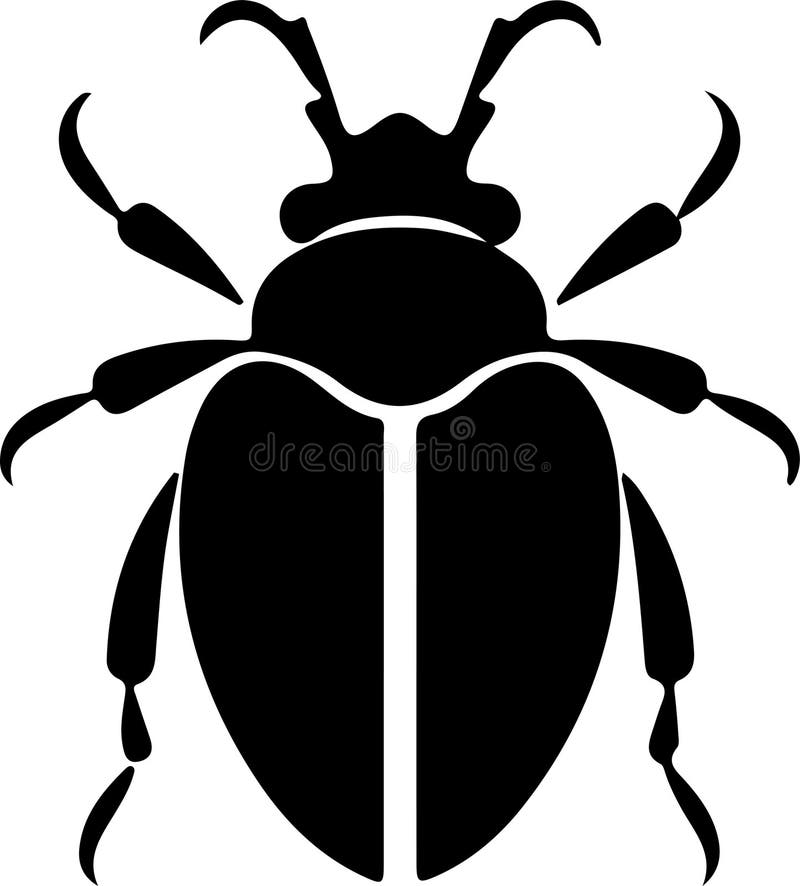 Bug Black Silhouette Generative Ai Stock Vector - Illustration of ...