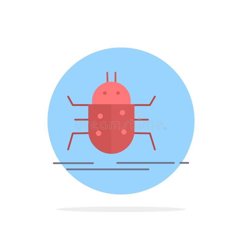 Bug, Bugs, Insect, Testing, Virus Flat Color Icon Vector Stock Vector ...