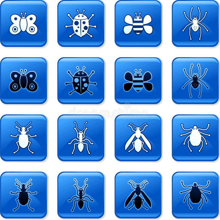 Bug buttons stock illustration. Illustration of webpage - 4007039