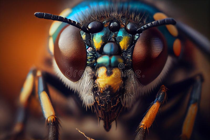 Bug Close Up of an Insects Face,generative Ai Stock Illustration ...