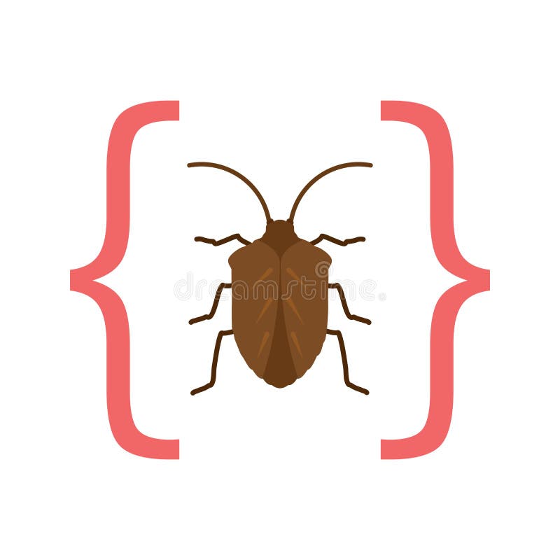 Bug in Code stock illustration. Illustration of development - 82121538