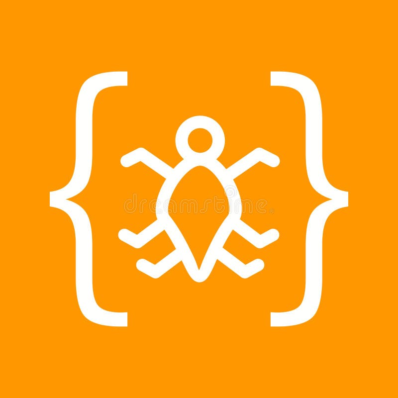 Bug in Code stock vector. Illustration of vector, icon - 79293128