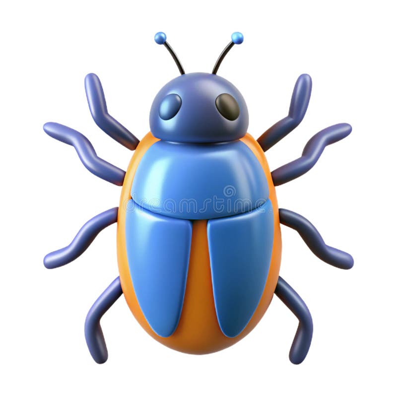 Bug 3D Render Icon Illustration Representing Software Error and ...