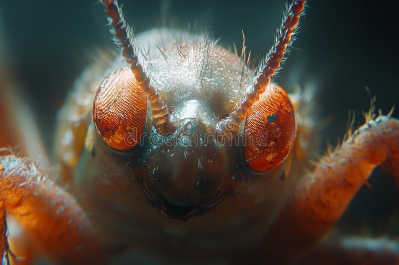 A Bug is Depicted with a Detailed View of Its Facial Features ...