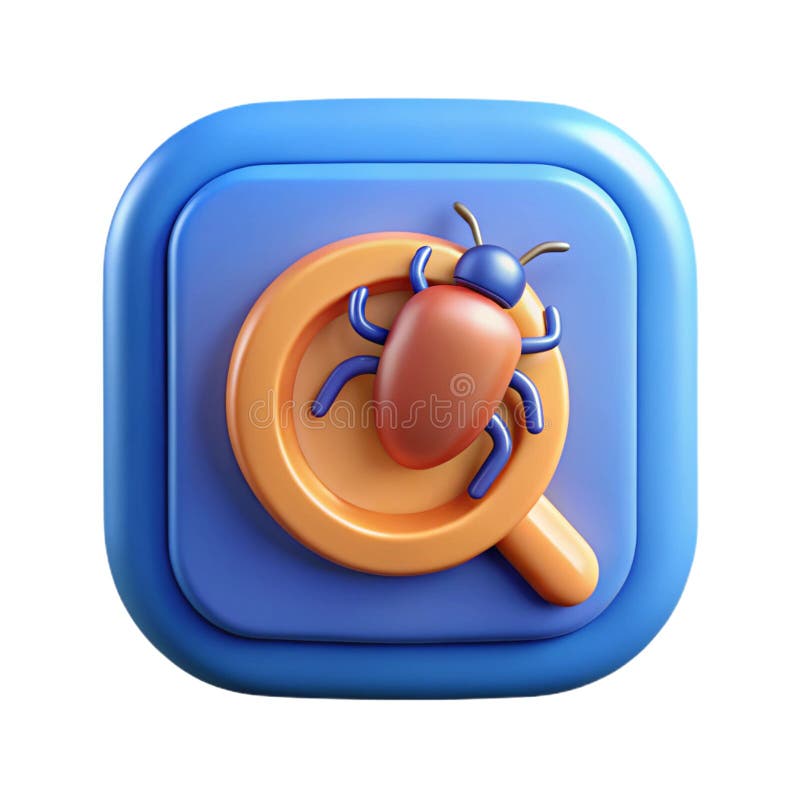 Bug Detection 3d Icon Representing Software Debugging And Cybersecurity
