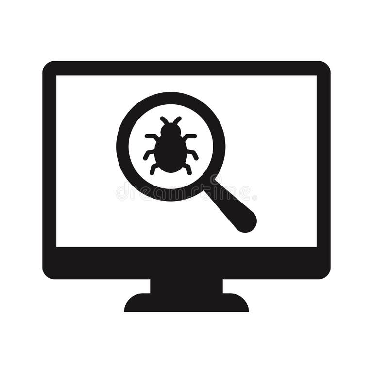 Bug Detection Glyph with Background Vector Icon Which Can Easily Modify ...