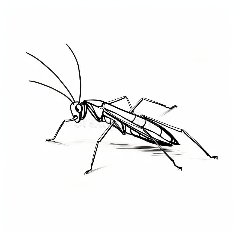 Bug Drawing: Vector Handwriting Ink Sketch with Sharp Perspective ...