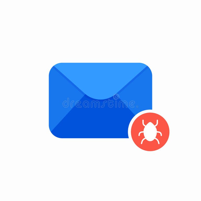 Bug Email Envelope Mail Virus Worm Icon Stock Vector - Illustration of ...