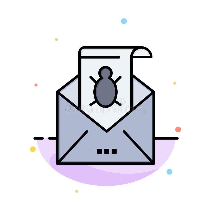 Bug, Emails, Email, Malware, Spam, Threat, Virus Abstract Flat Color ...