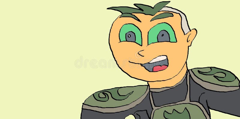 The bug - eyed knight stock illustration. Illustration of line - 268688204