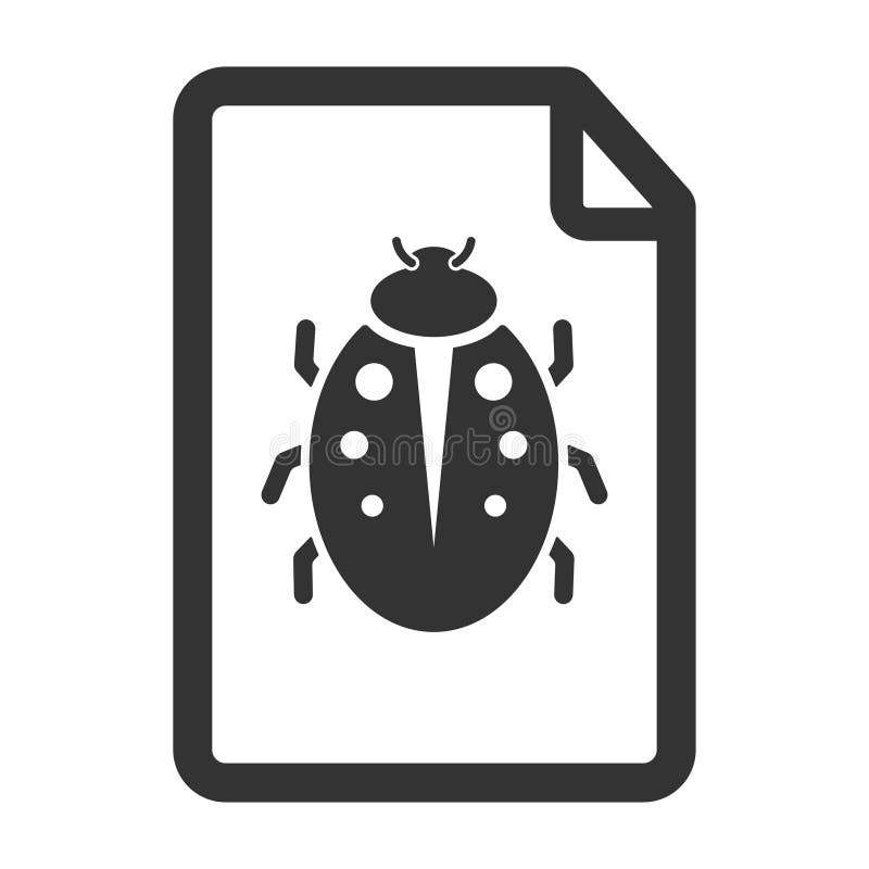Bug file icon design stock vector. Illustration of insect - 231446632