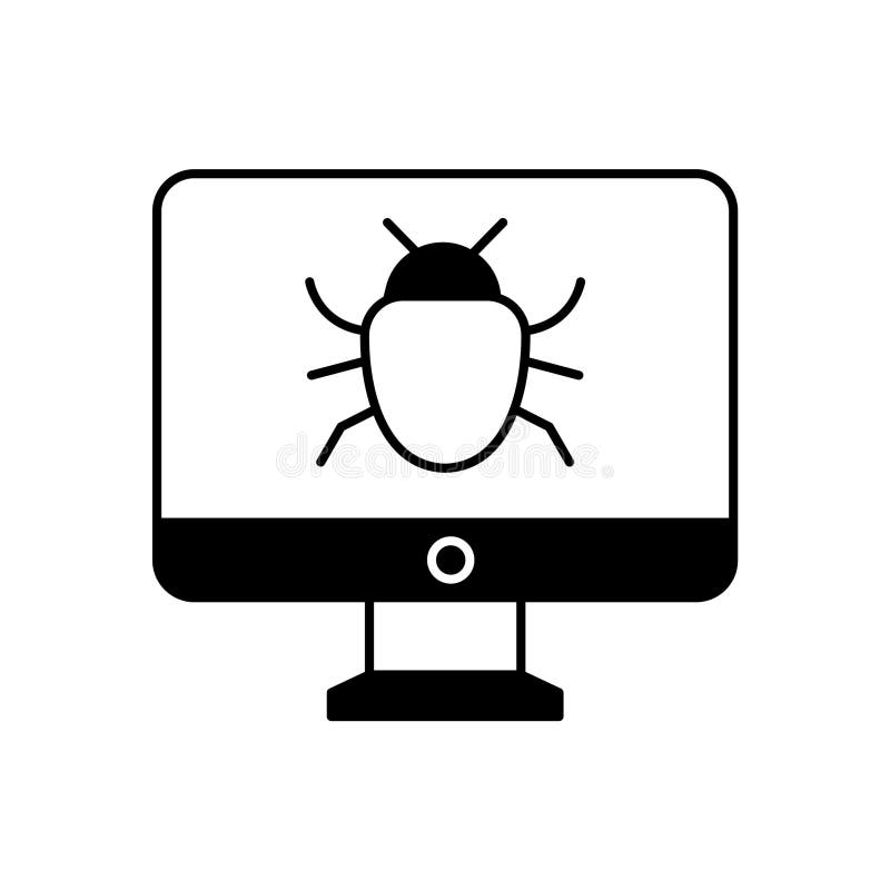 Bug Finder Glyph Vector Icon that Can Easily Edit or Modify. Stock ...