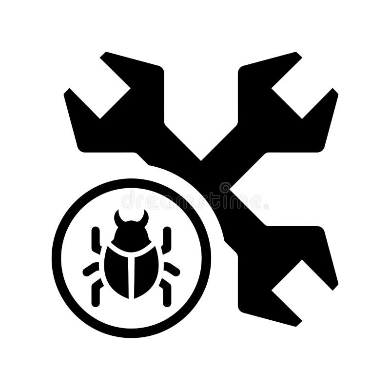 Bug, Fix, Malware, Repair, Virus Icon. Black Vector Graphics Stock ...
