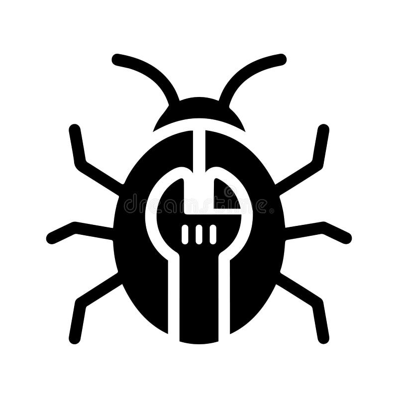 Bug, Fix, Repair Icon. Black Vector Graphics Stock Illustration ...