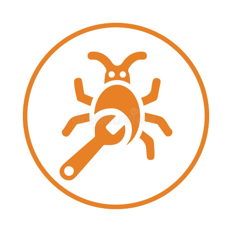 Bug, Fixing, Fix, Virus Icon. Orange Vector Design. Stock Vector ...