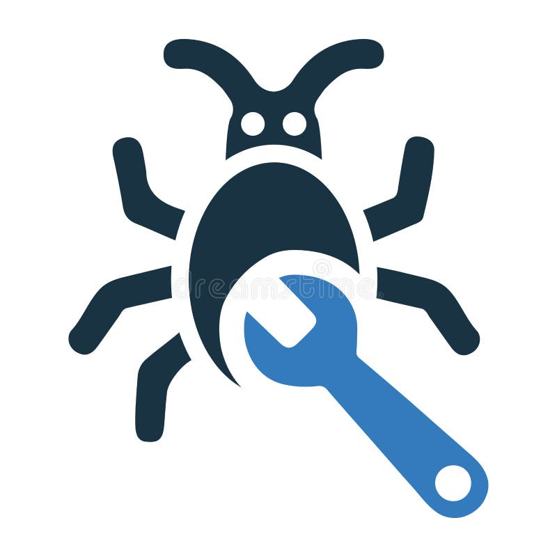 Bug, Fixing, Fix, Virus Icon. Simple Flat Design Concept. Stock Vector ...