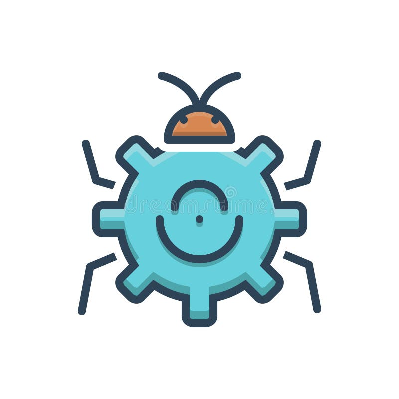 Color Illustration Icon for Bug Fixing, Technology and Virus Stock ...