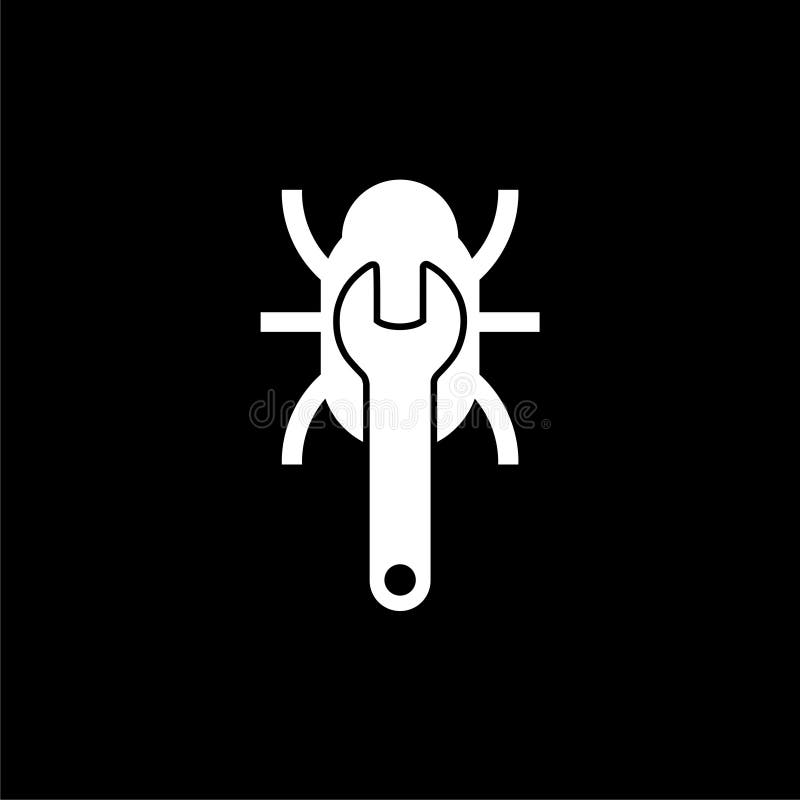 Bug Fixing Icon stock vector. Illustration of light - 126521586