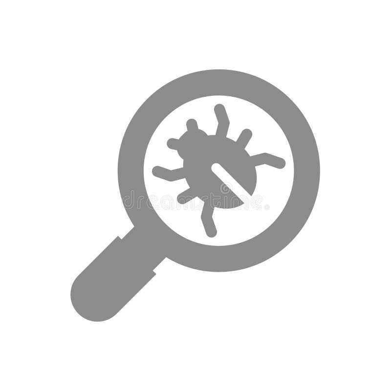 Bug Fixing and Identifying Vector Icon Stock Vector - Illustration of ...
