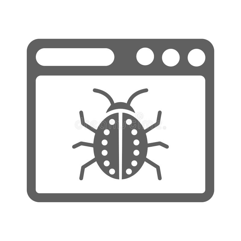 Bug, Fixing, System Icon. Gray Vector Graphics Stock Illustration ...