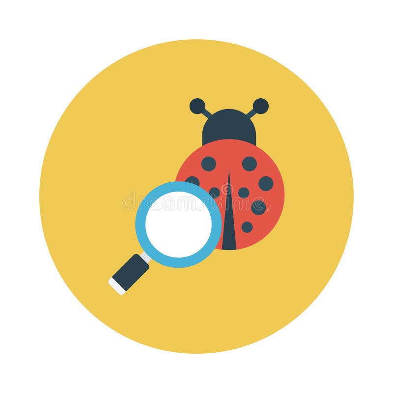 Bug flat vector icon stock vector. Illustration of flat - 157470004