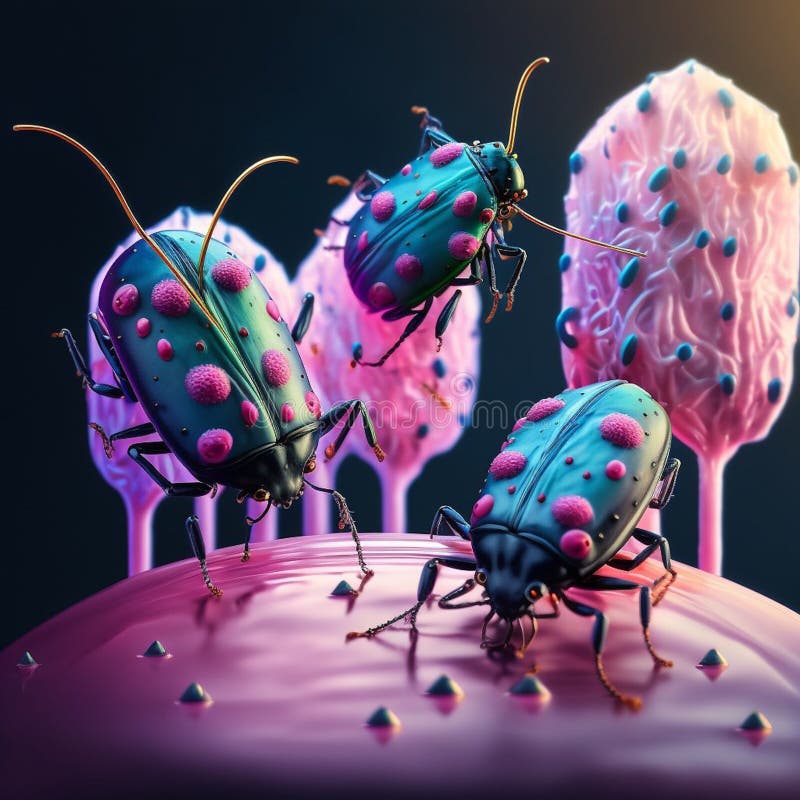 A bug with ice cream stock illustration. Illustration of clothing ...