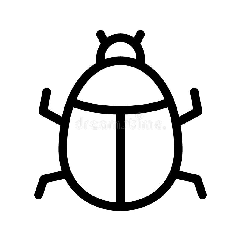 Bug Icon Vector Symbol Design Illustration Stock Vector - Illustration ...