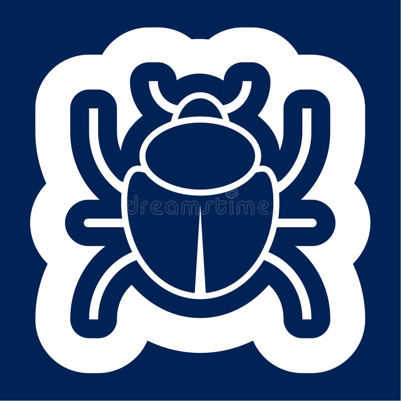 Bug icon, sign,logo,button stock vector. Illustration of blue - 160486099