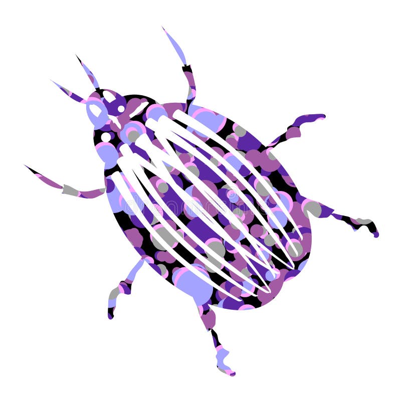 Bug icon on white. stock illustration. Illustration of icon - 95163645
